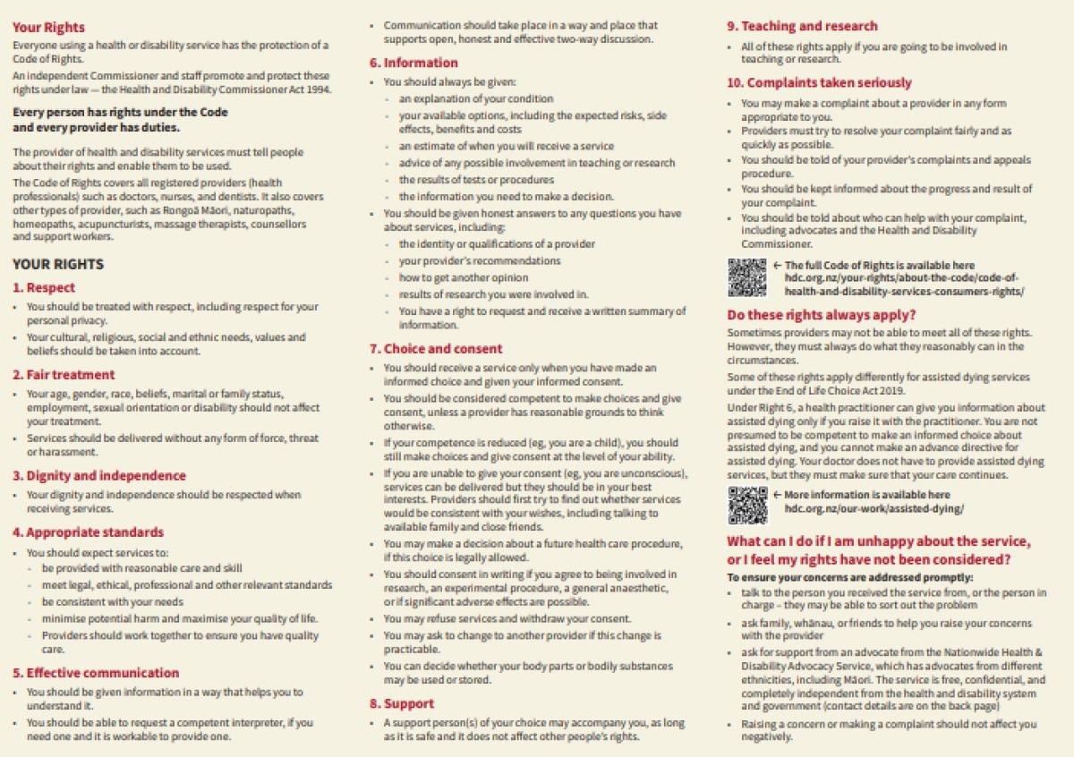 Your Rights | Health and Disability Commissioner | Online Resources for ...